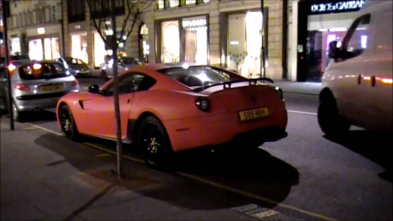 Modified Matte Red Ferrari 599 GTB- Arab Owner in London - YouTube