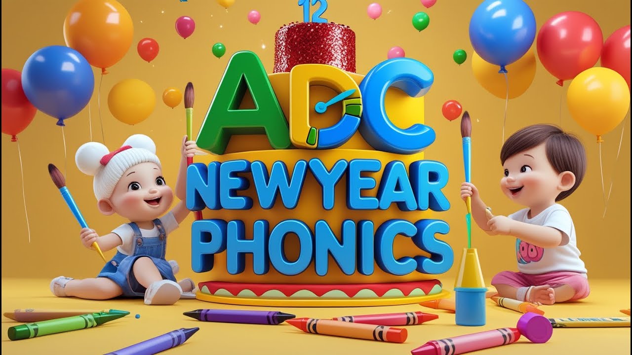 New Year's ABC Phonics Song for Kids!Learn new Vocabulary! Toddlers ...