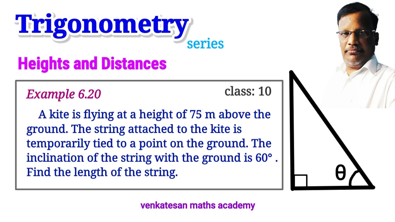 Trigonometry /Chapter 6 / heights and distances /Example 6.20 /# ...