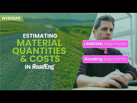 Estimating Material Quantities and Costs in RoadEng - YouTube