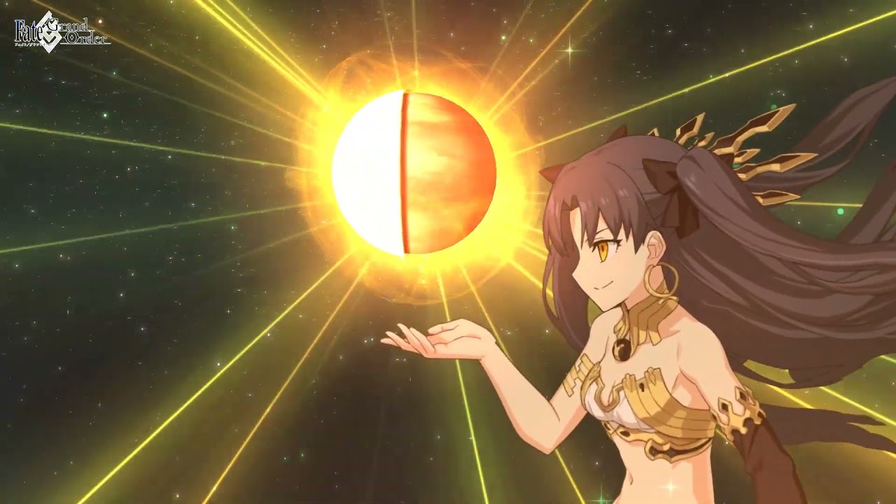 FGO Limited SSR Archer Ishtar Noble Phantasm Animation Stage 2nd Second Ascension NP Showcase ...