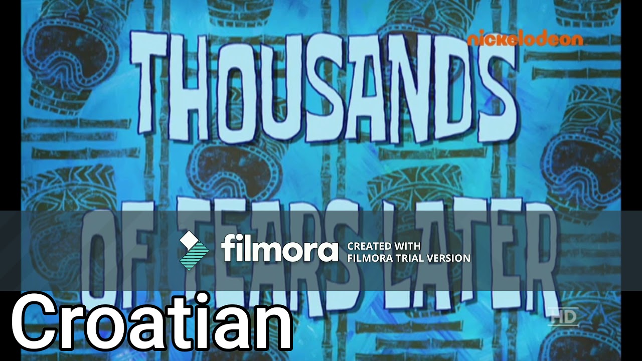 SpongeBob, Thousands of Tears Later, Time Card (TURKISH AND CROATIAN ...
