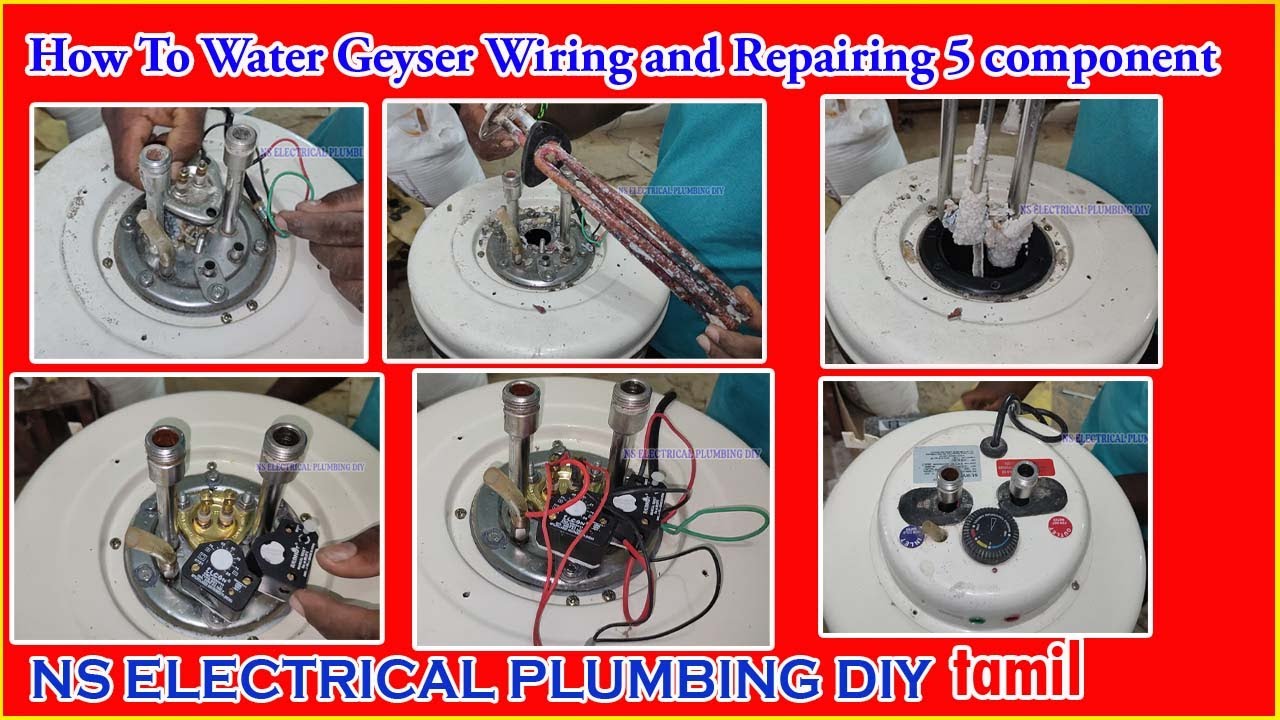 How To Water Geyser Wiring and Repairing in tamil | Geyser Electrical ...