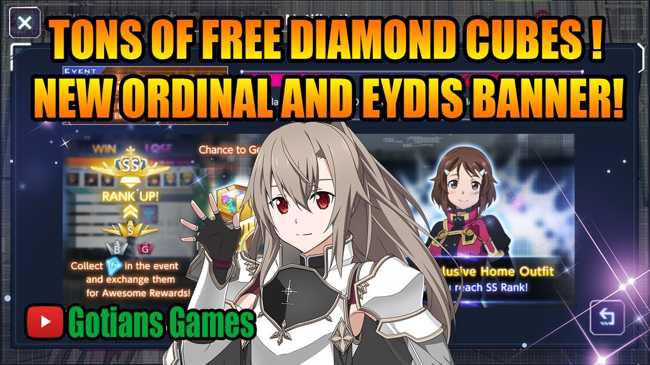 Tons of Diamond Cubes! New Ordinal Battle and Eydis Banner! SAO ...