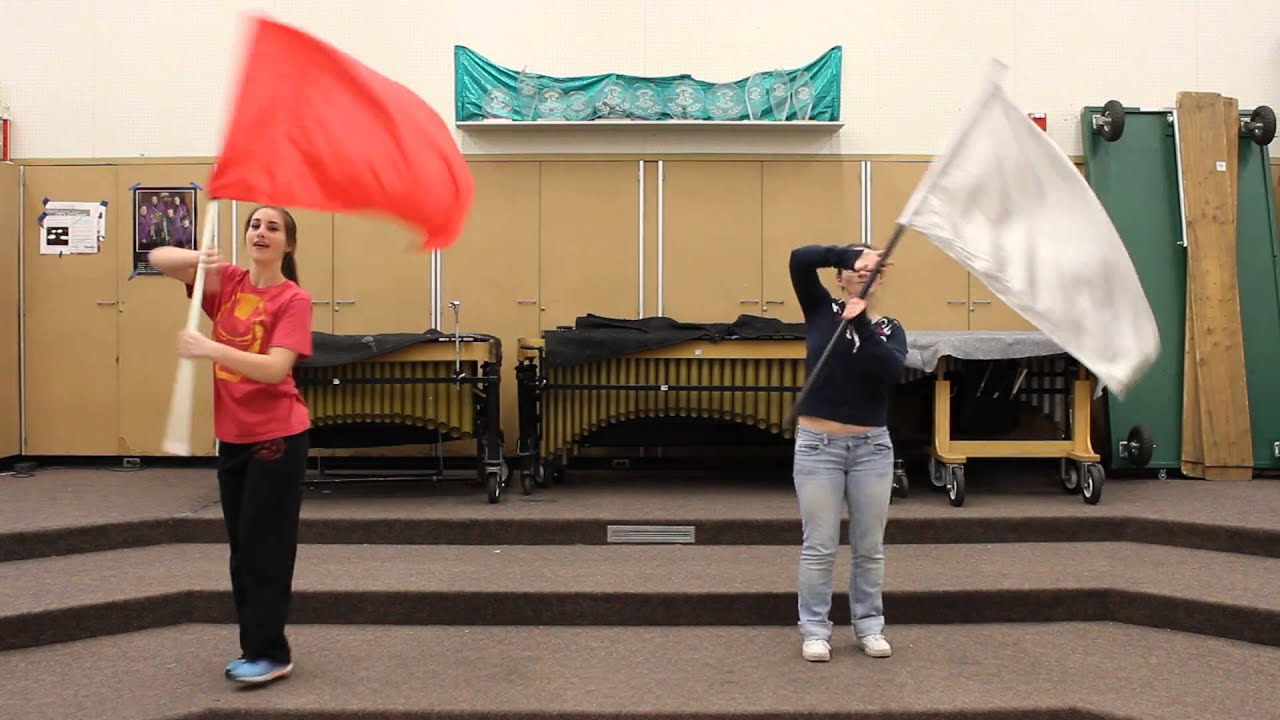 Color Guard parade routine - YouTube