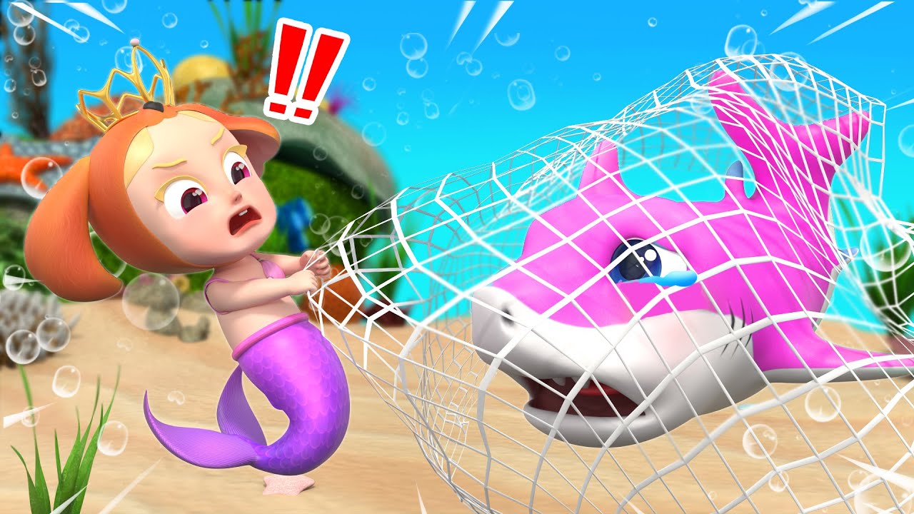 The mermaid is caught + Baby Shark - Animal Song | Rosoo - Song For ...