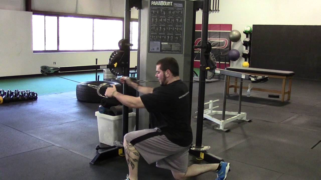 Half-Kneeling Cable Push-Pull - YouTube