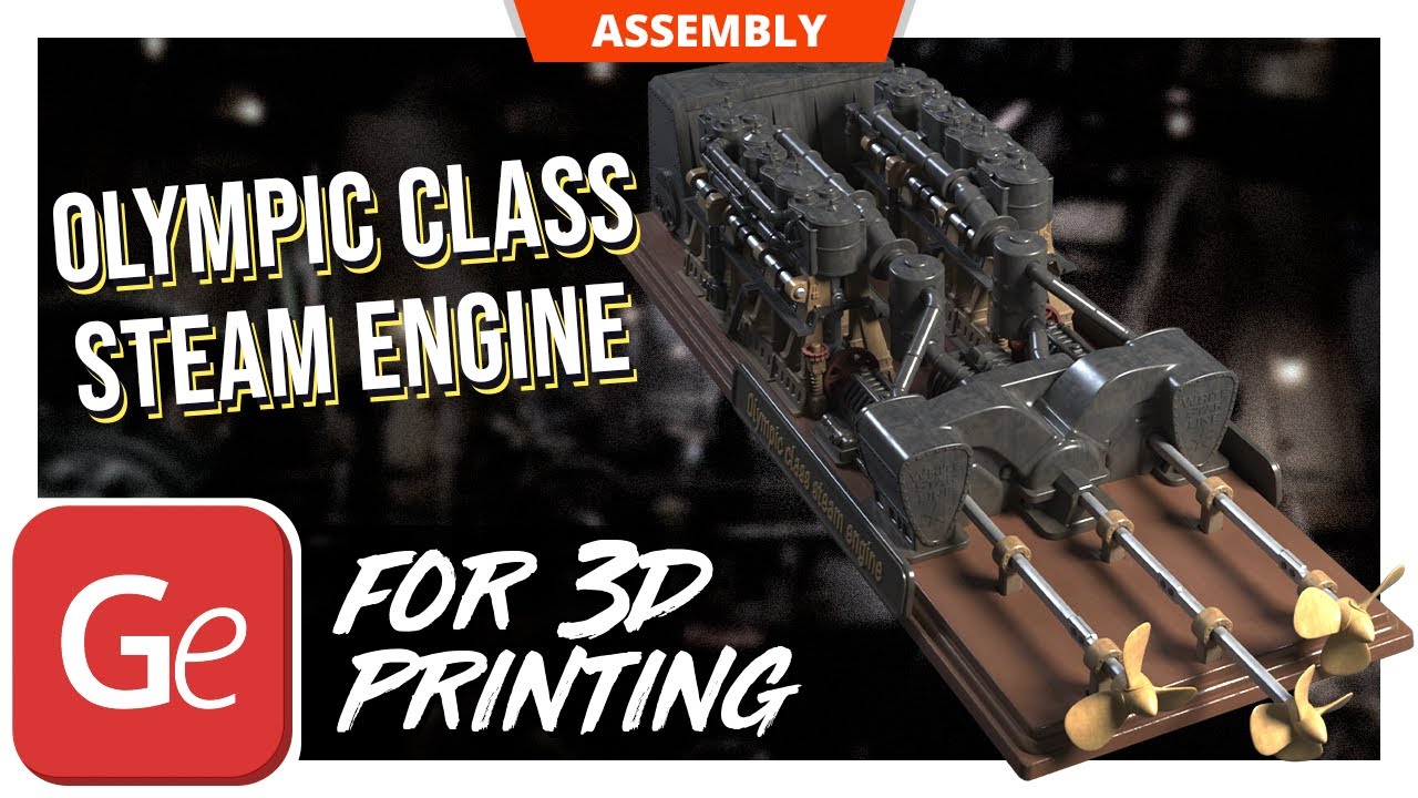 Olympic Class Steam Engine 3D Printing Model | Assembly by Gambody ...