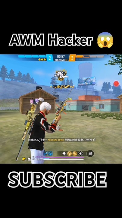 AWM HACKER 1 VS 4 😱 cs rank hackher ☠️ #short #hacker #freefire #ytshorts #freefiremax # ...