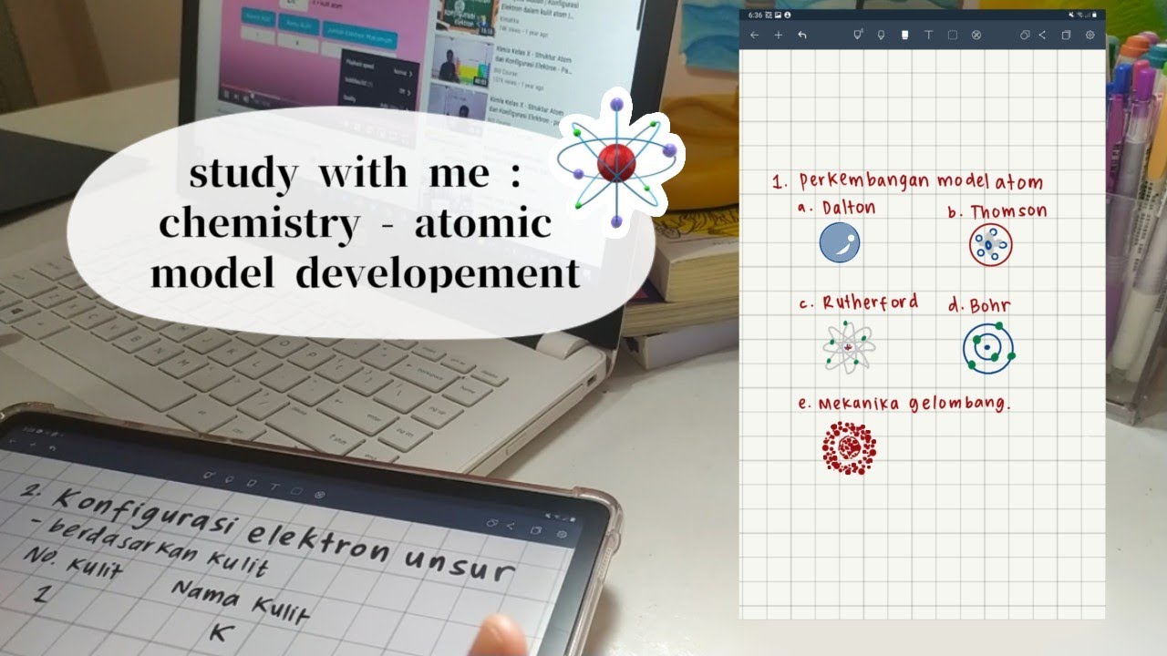 digital note taking w/tab S6 lite | chemistry - atomic model ...