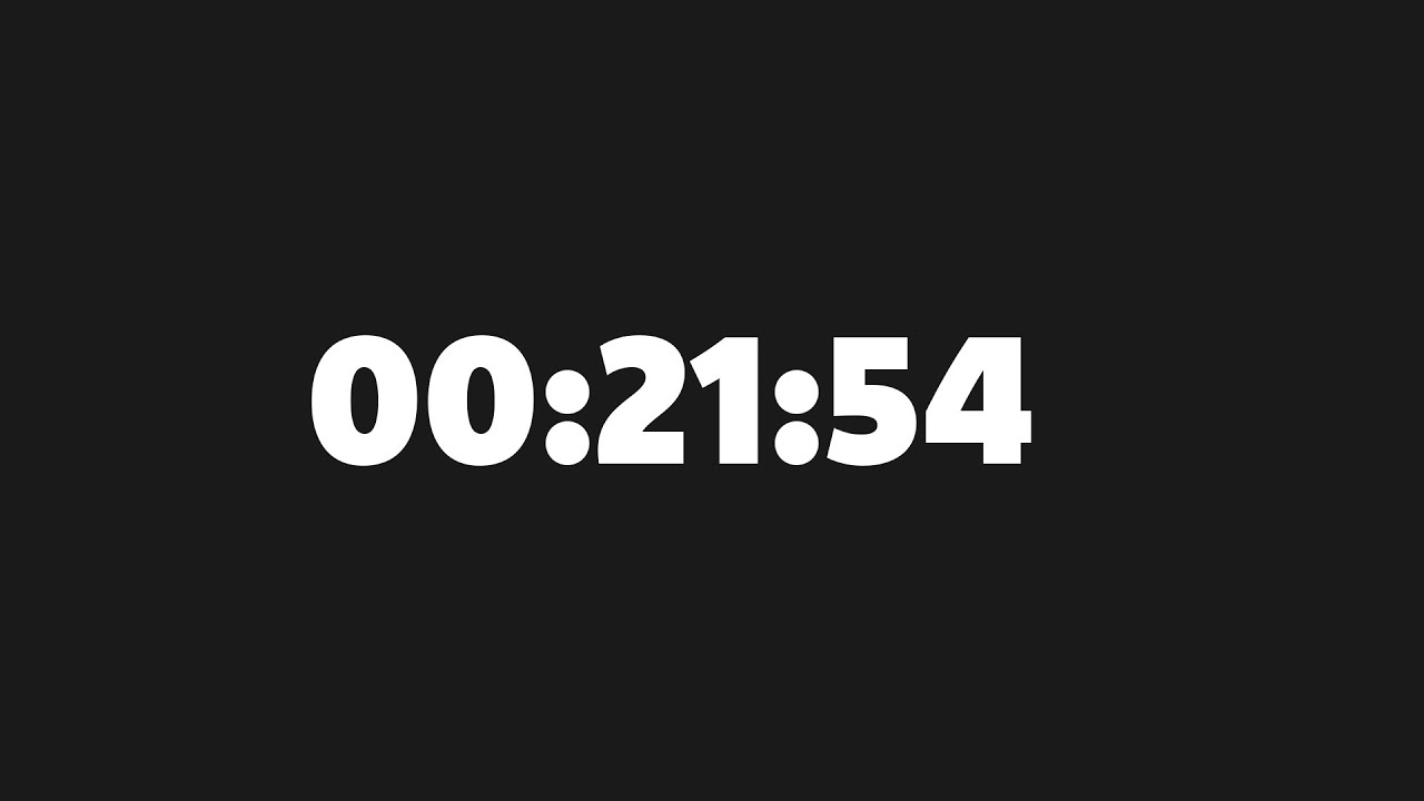 21 Minute 54 Second Timer - (1314/36,000) - YouTube