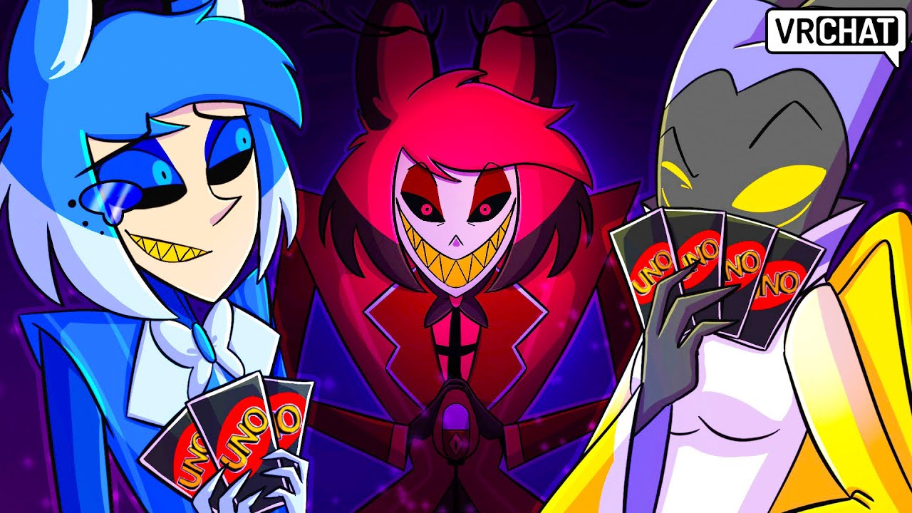 2P Hazbin Hotel Characters PLAY UNO in VRChat - YouTube