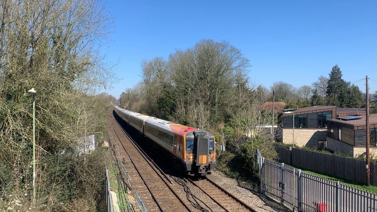 Class 444 Desiro | 444028 + 444005 | South Western Railway - YouTube
