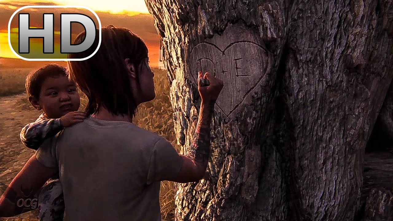 Ellie Writes on a Tree Scene - THE LAST OF US 2 (THE LAST OF US PART 2 ...