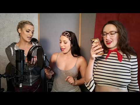 Isabella Rossini, Laura Desiree, & Louise Bordeaux are recording their own Hit Song at the Studio!
