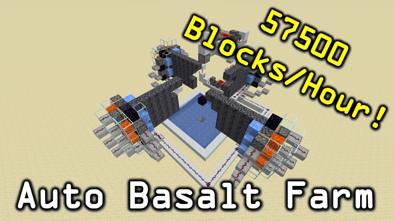 Auto Basalt Farm 1.16+ - 57500 blocks per hour! - YouTube