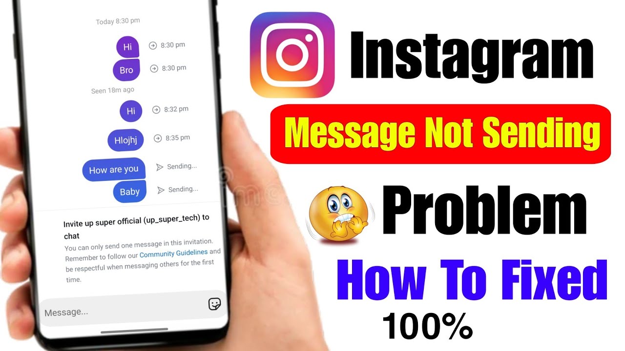 Instagram message not sending problem today | instagram message sending problem |insta message ...