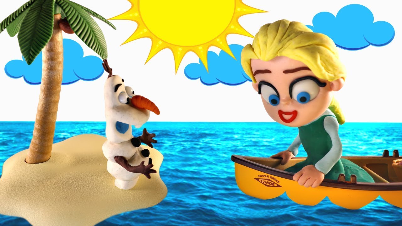 Elsa Lost at Sea * Disney Frozen Play Doh Stop Motion Animation - YouTube