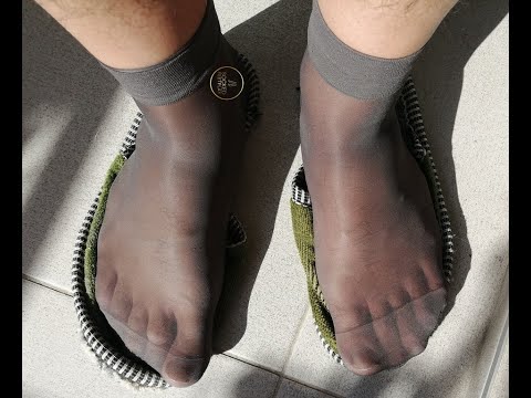 Gorgeous Feet in Grey Sheer Socks