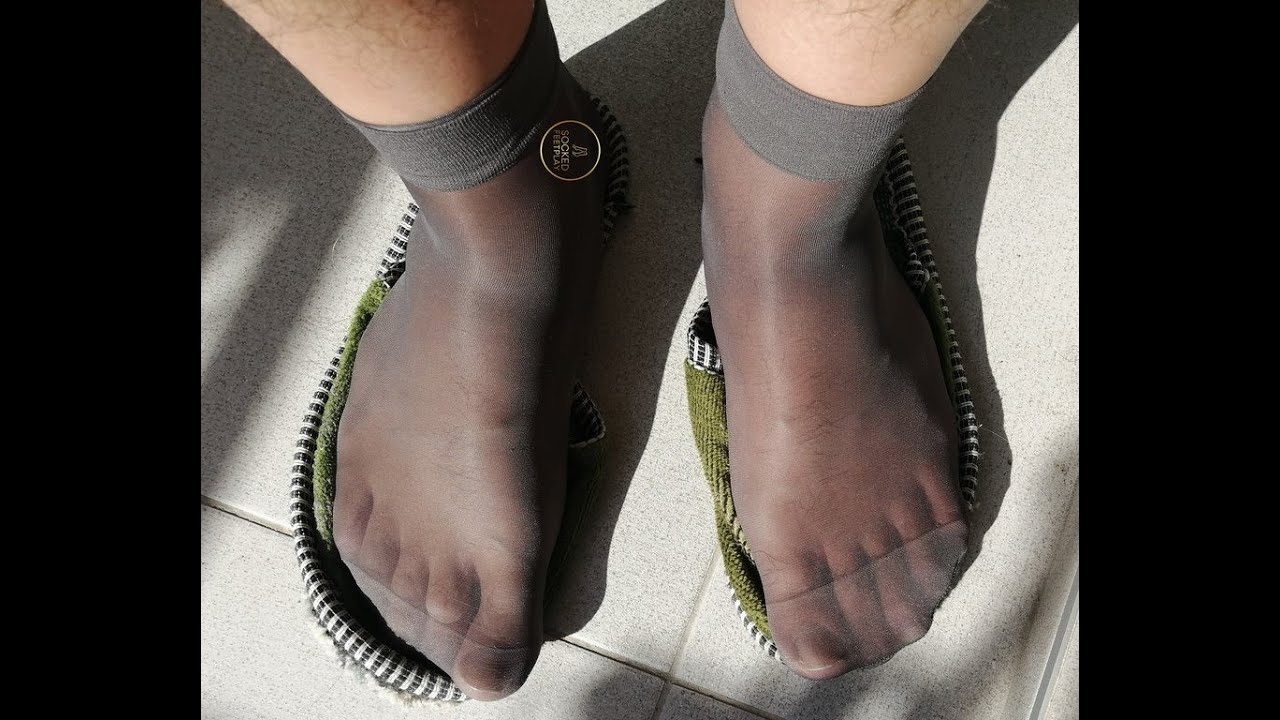 Gorgeous Feet in Grey Sheer Socks - YouTube