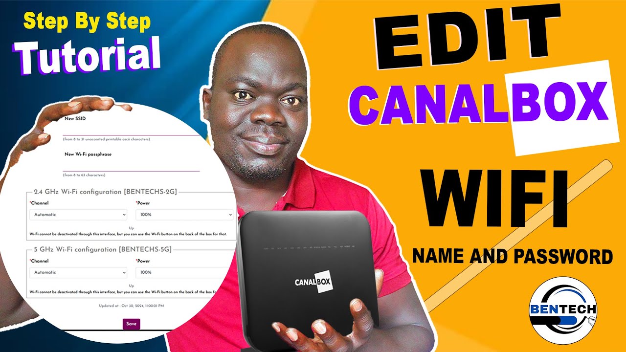 How to change canalbox wifi password and name | Reset canalbox router ...