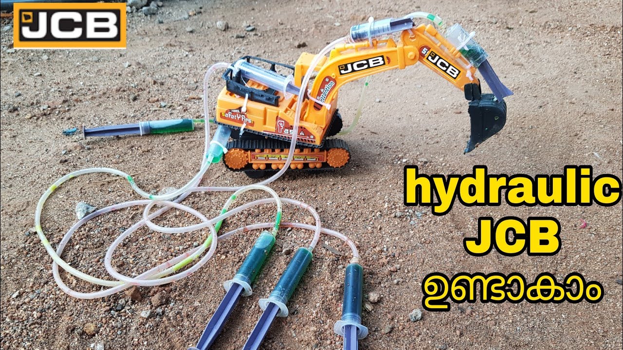 hydraulic working JCB|how to make syringe hydraulic jcb in malayalam ...