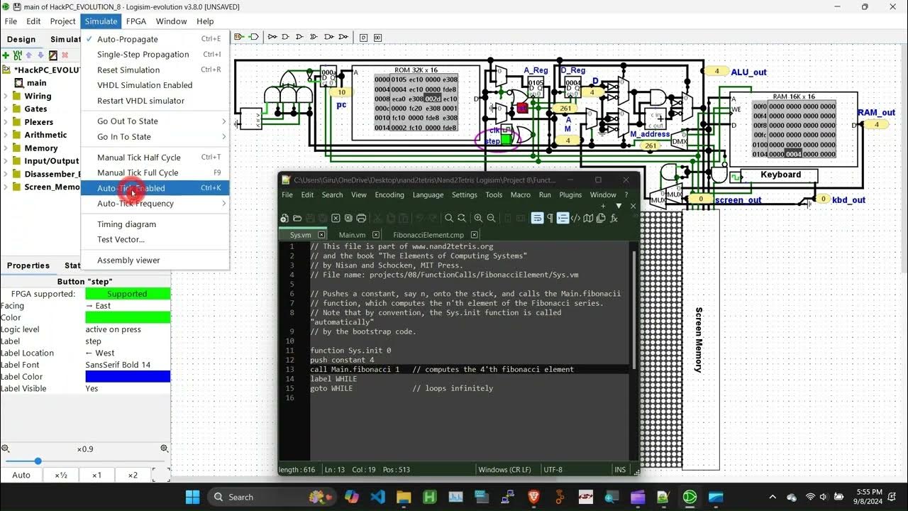 From Nand to Tetris | Nand2Tetris: Computing Fibonacci Element on a Stack-Based Virtual Machine ...