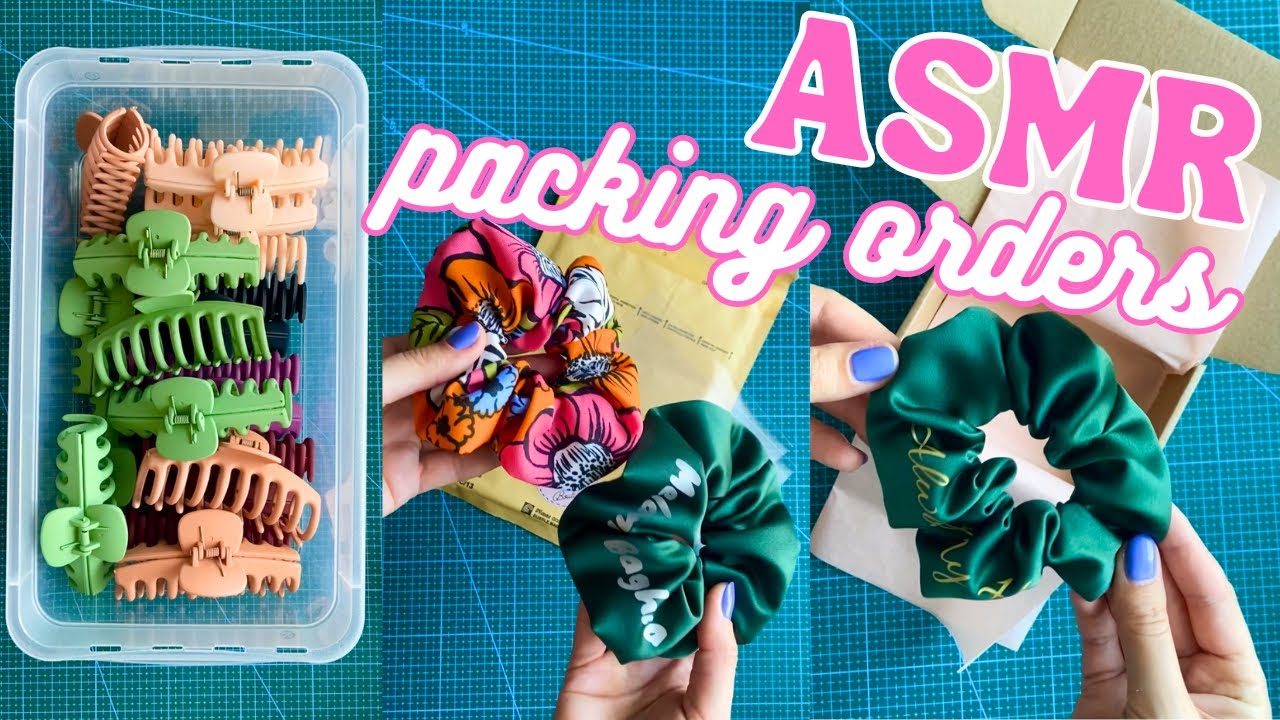 ASMR Packing Orders for Small Business | Keychains Hair Accessories ...