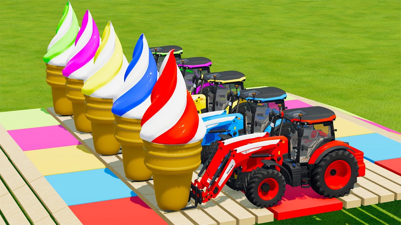 LOAD AND TRANSPORT GIANT ICE CREAM WITH McCORMICK & LAMBORGHINI ...