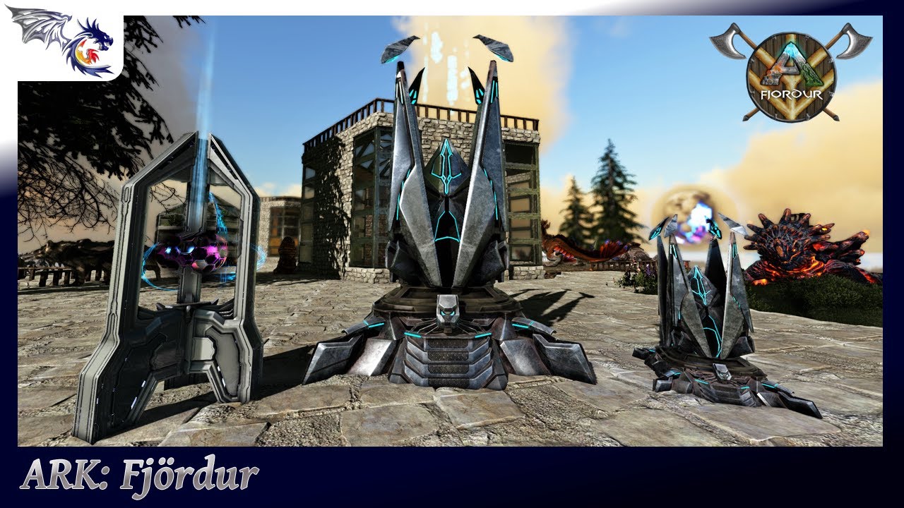 Installing Tek Into Our Castle On The Cliff | ARK: Fjordur (Mod Map ...