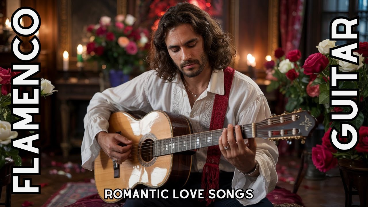 Romantic Flamenco Guitar: Romantic Love Songs Among Roses - YouTube