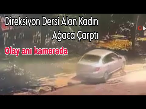 Komşusundan direksiyon dersi alan kadın sürücü kaza yaptı / (İSTANBUL)