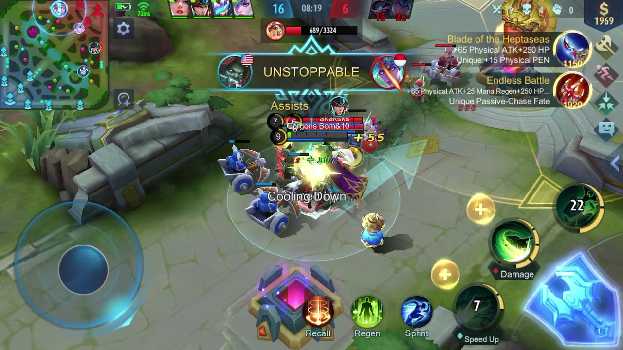 playing mobile legend the first time - YouTube