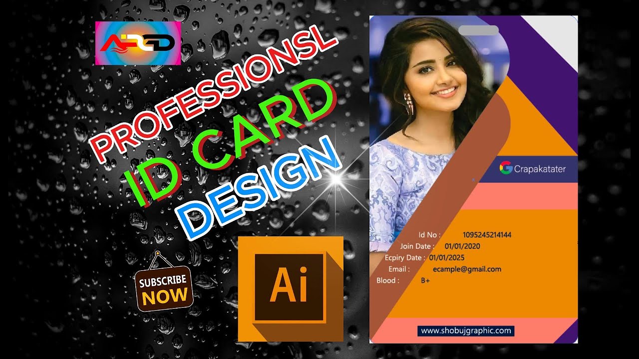 How to Make Id Card Design in Adobe illustrator,id card design in ...