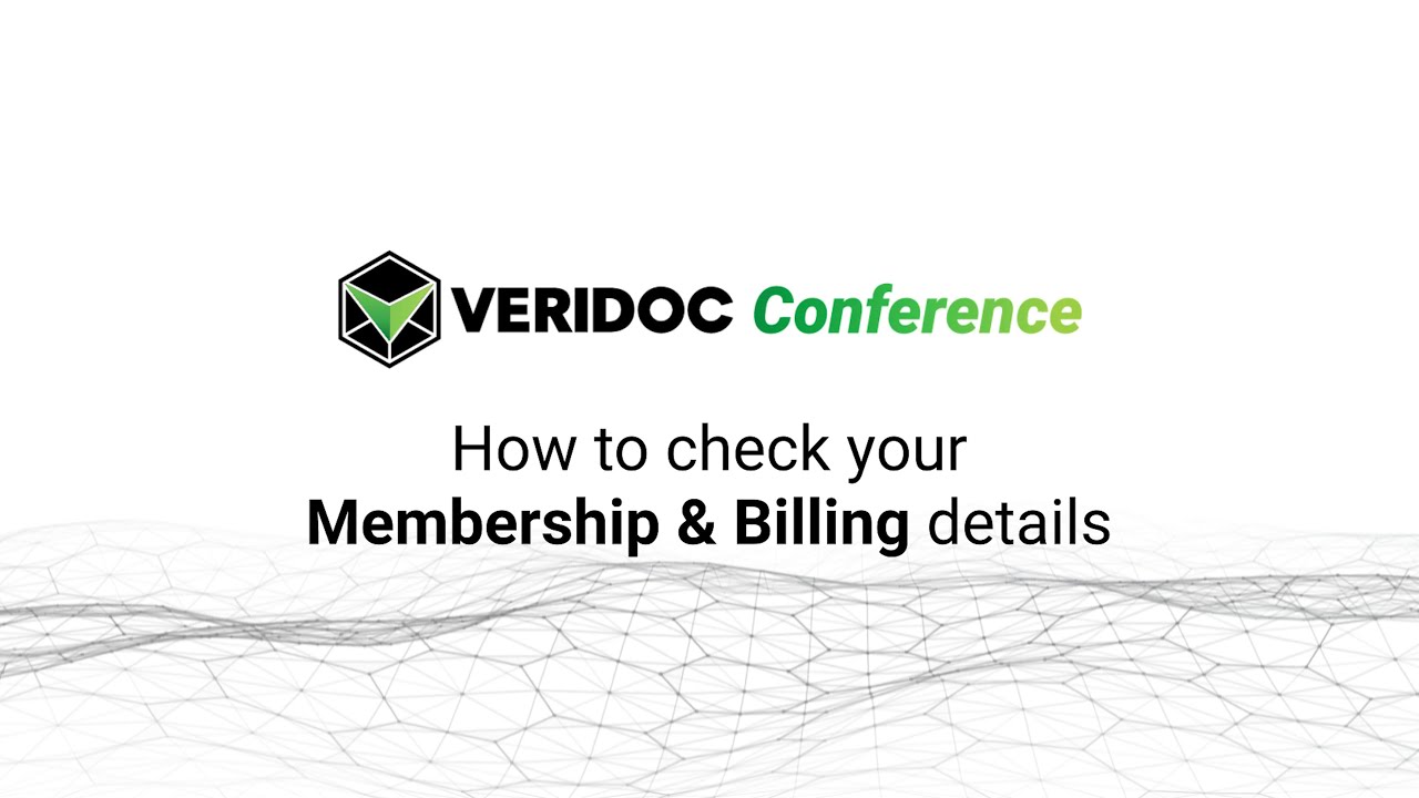 Membership Billing Details Demo Video VeriDoc Conference membership-billing-details-demo-video-veridoc-conference
