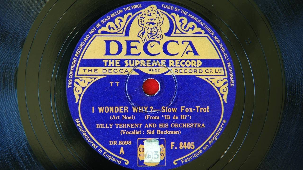 Billy Ternent and His Orchestra - I Wonder Why (1944) - YouTube
