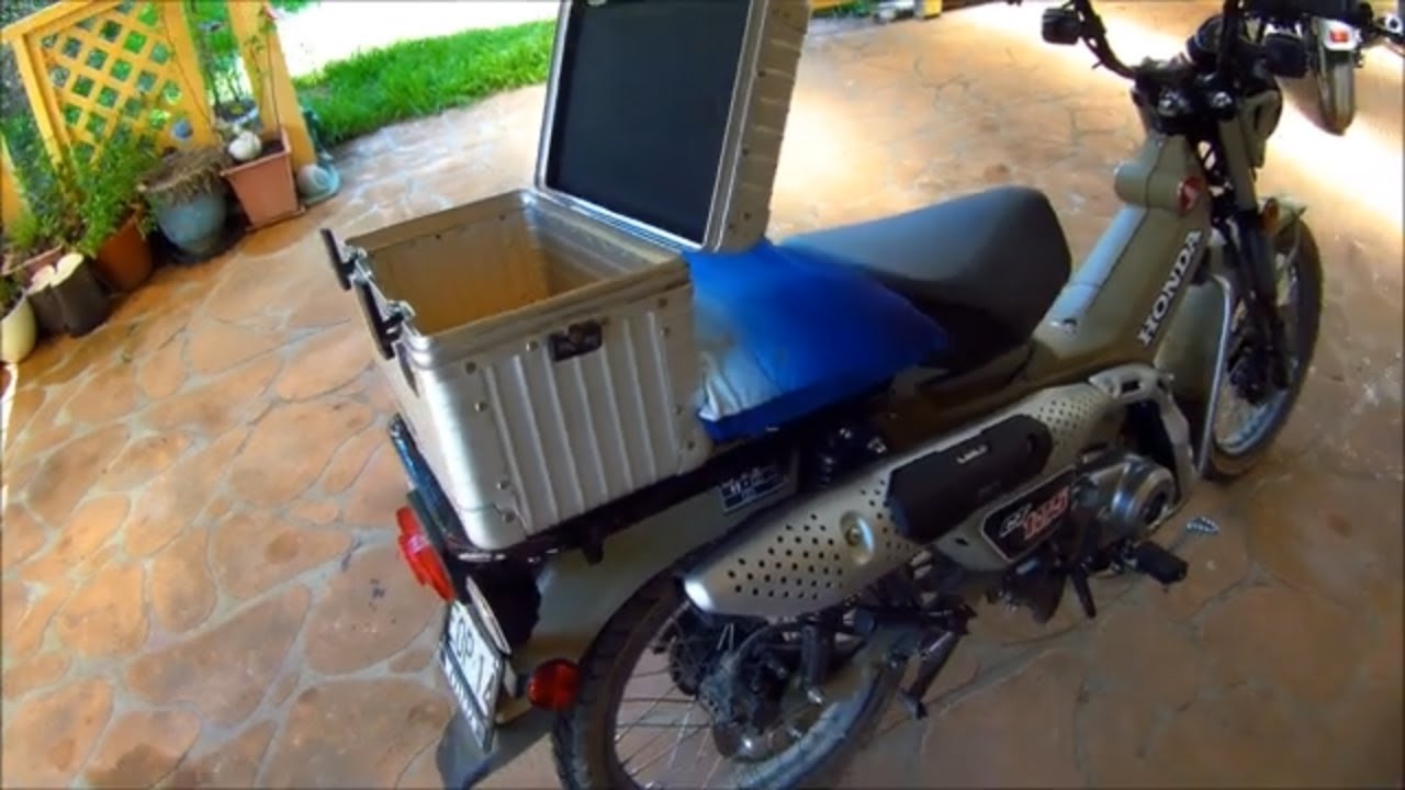 2020 Honda Hunter Cub Top Box Fit Plus My Camera Gear - YouTube