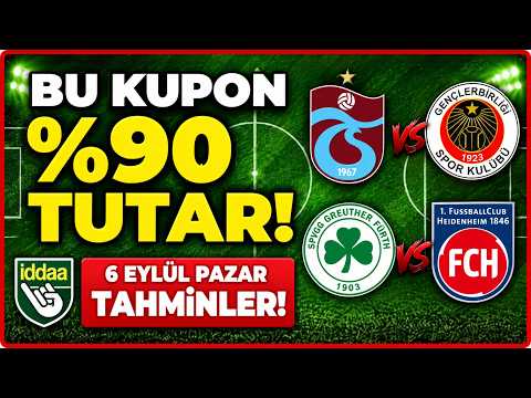 FULL BAŞARI DEVAM !! I 6 Eylül Pazar 2026 Banko İddaa Tahminleri ve Günün Kuponu 2026