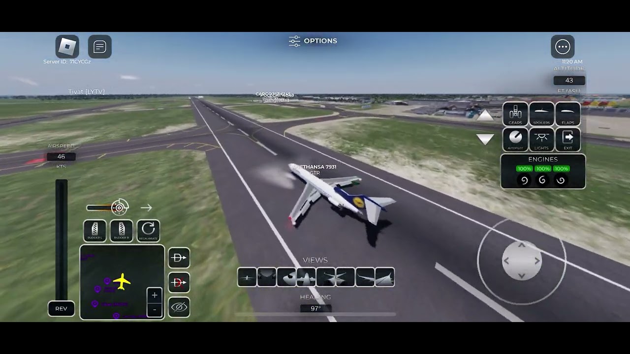 Roblox project flight Boeing 727 Lufthansa approach and landing - YouTube