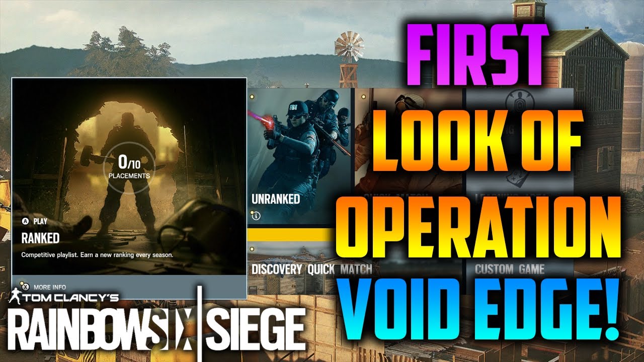 Playing The *NEW* RB6 Operation Void Edge For The First Time! - YouTube