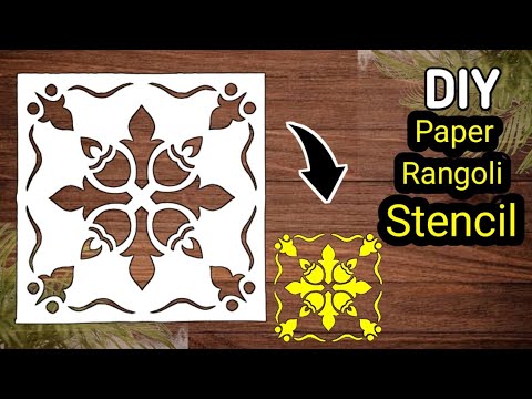 Diya Rangoli | Diya Paper Cutting | Diya Stencil - YouTube