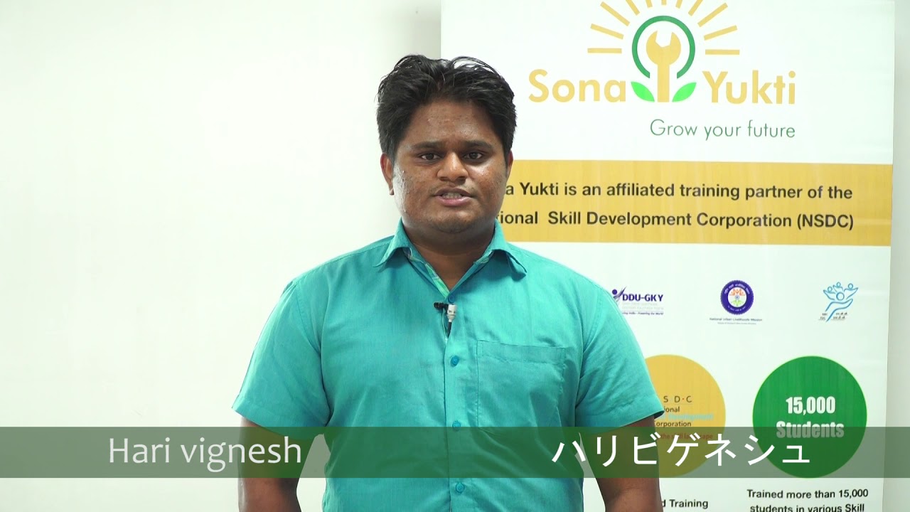 Hari Vignesh, SonaYukti intern talks in Japanese about his technical ...