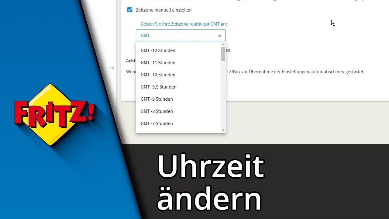 FritzBox Uhrzeit einstellen | Fritzbox Zeitzone ändern Tutorial - YouTube