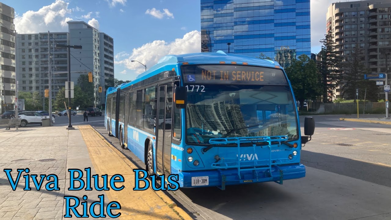 York Region Viva Blue Bus Ride From Richmond Hill Centre to Finch ...