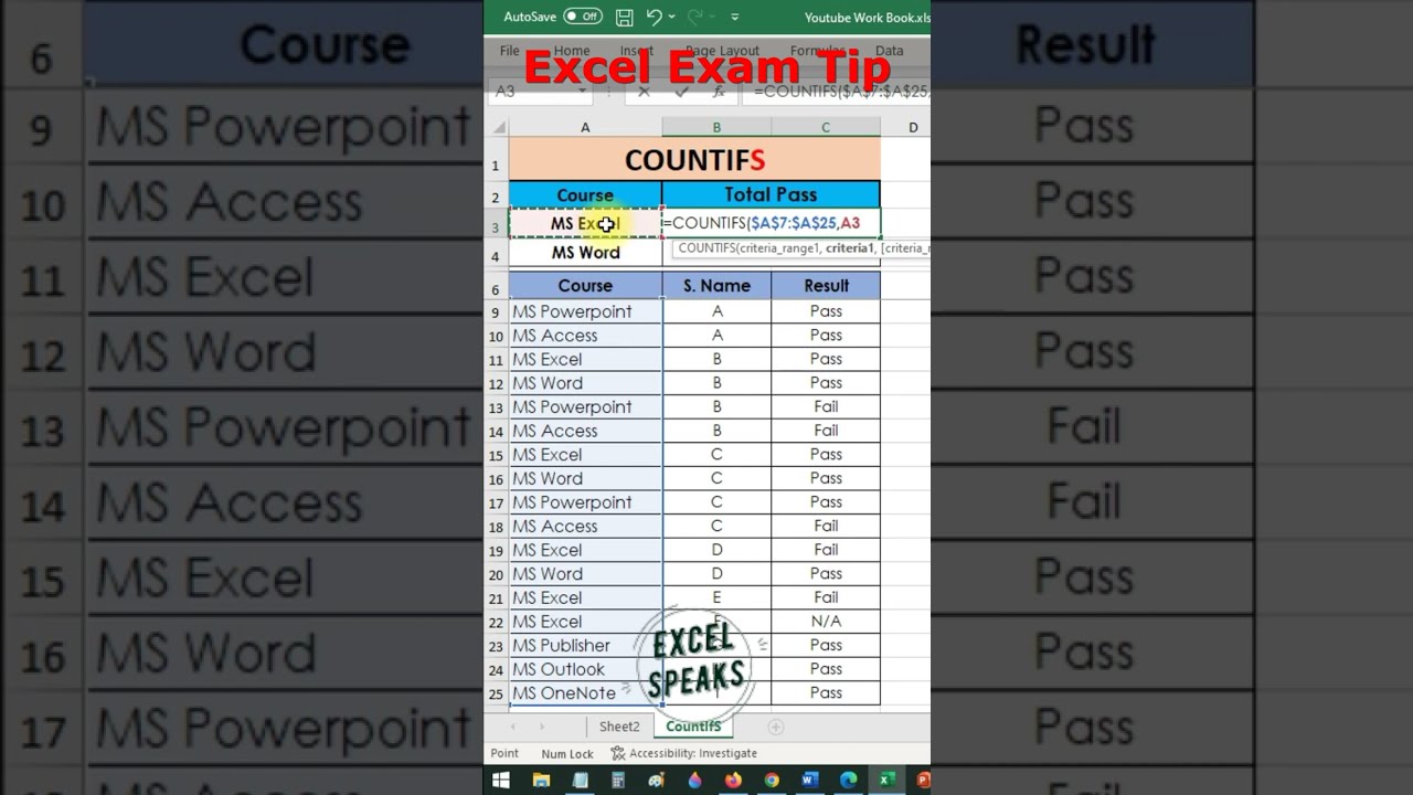 Excel COUNTIFS Function How To Use COUNTIFS Function In Excel Count Excel COUNTIFS Function How To Use COUNTIFS Function In Excel Count