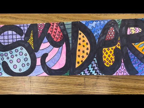 Crazy Name Project — 3rd Grade Art Lesson - YouTube