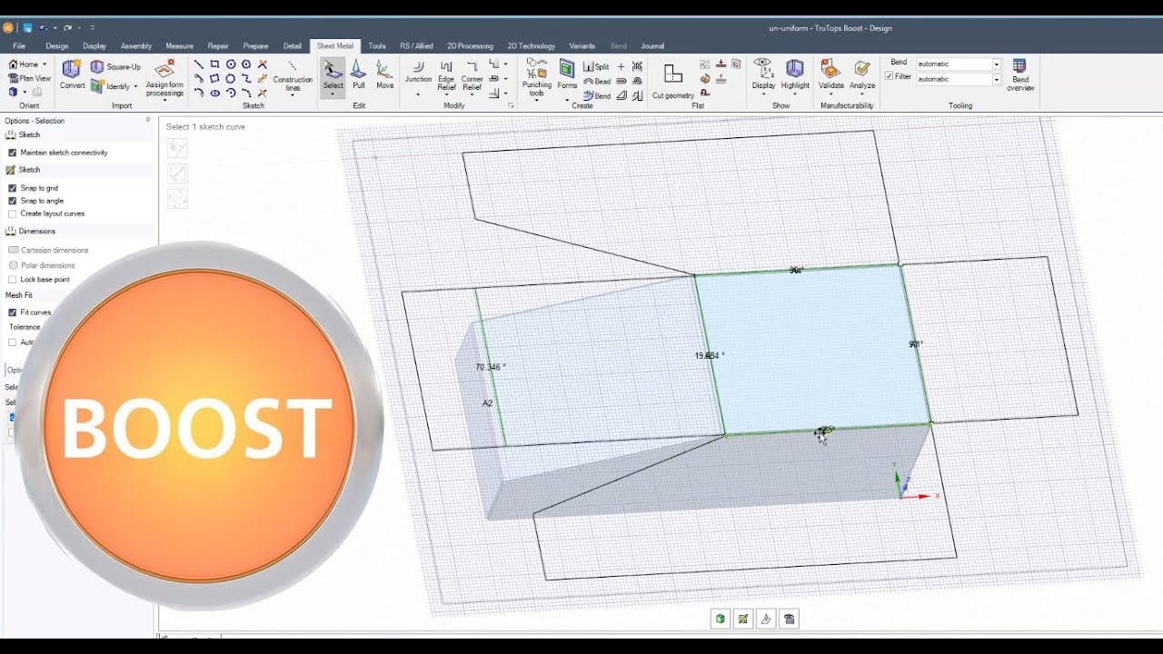 TruTops Boost - Tips - Fix inconsistent sheet thickness - YouTube