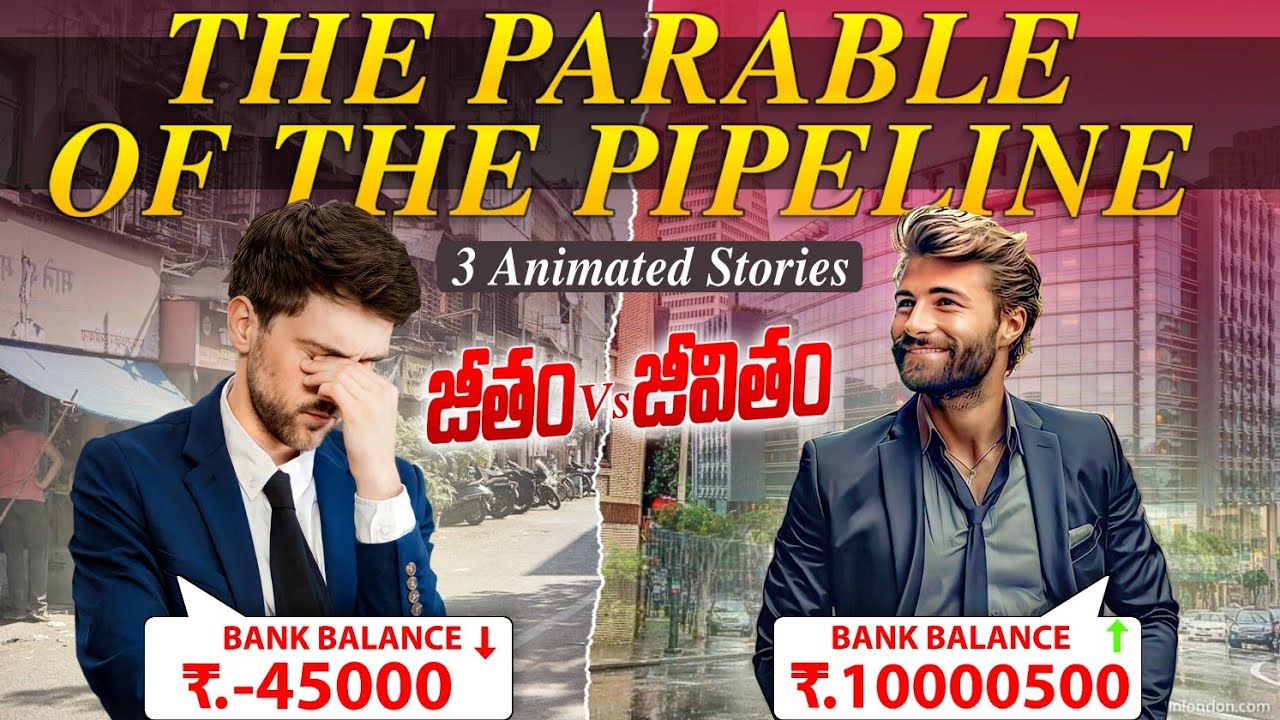 THE PARABLE OF THE PIPELINE | 3 Animated stories | మన జీతం vs జీవితం ...