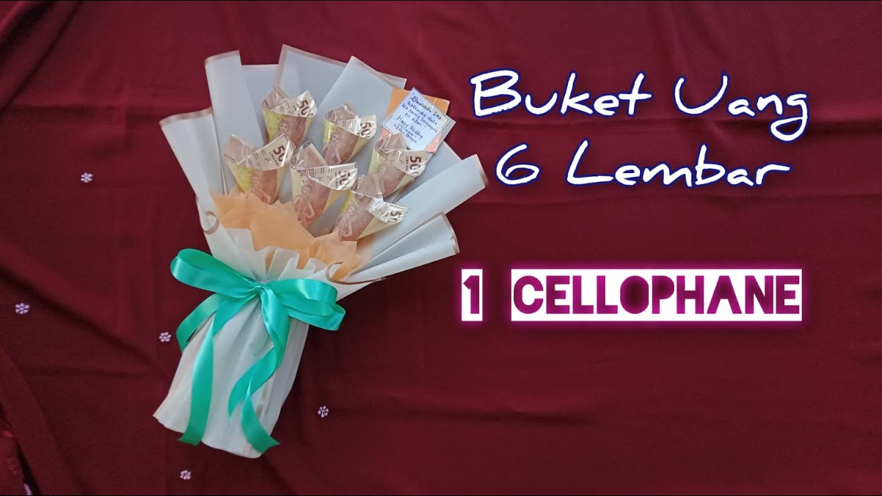 Buket Uang 6 Lembar Dengan Selembar Cellophane | Buket 1 Lembar ...