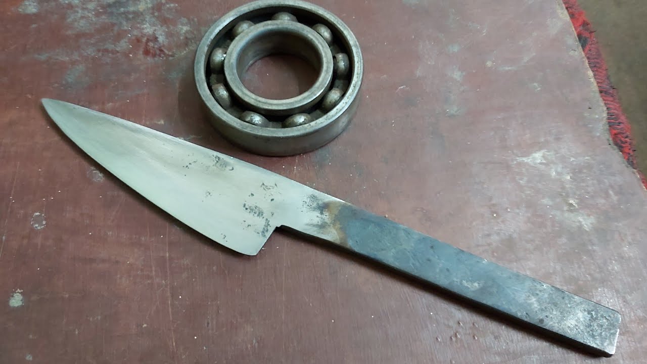 Making : Goat Skin Cutting " knife " Broken Bearing - YouTube